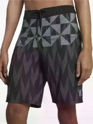 Hurley Phantom Geometric-print Swim Shorts