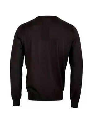 Altea Crew Neck Fine Knit Sweater - Brown