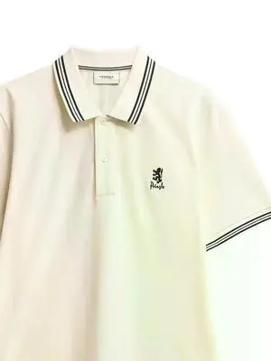 Pringle Of Scotland Tipped Piqué-cotton Polo Shirt - Neutrals
