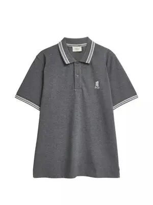 Pringle Of Scotland Piqué-knit Tipped Polo Shirt - Grey