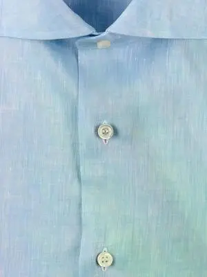 FRAY Spread-collar Button-up Shirt - Blue
