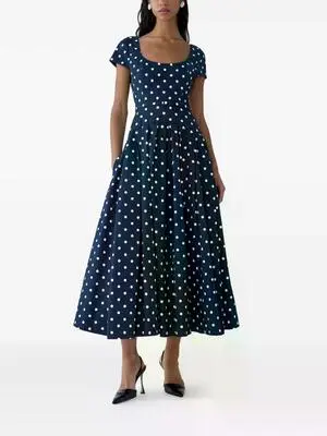 Carolina Herrera Polka-dot Midi Dress