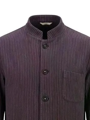Massimo Alba Stripe-pattern Mandarin-collar Jacket