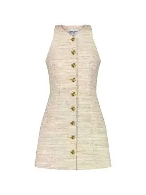 Matthew Bruch Beige Tweed Mini Dress - Neutrals