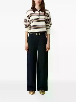 Claudie Pierlot Striped Polo Jumper