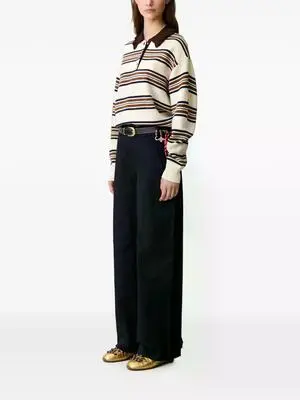 Claudie Pierlot Striped Polo Jumper