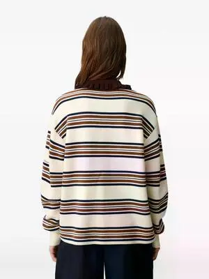 Claudie Pierlot Striped Polo Jumper