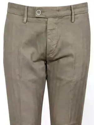 RE-HASH Pressed Crease Turn-up Trousers - Grey