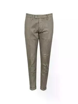 RE-HASH Pressed-crease Turn-up Trousers