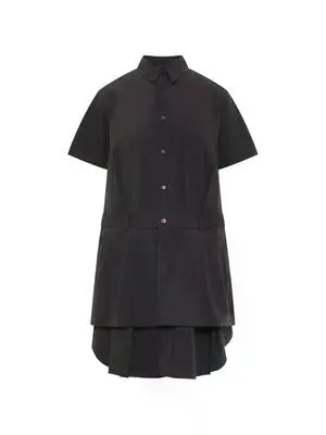 Noir Kei Ninomiya Pleated Layered Skirt Mini Dress - Black