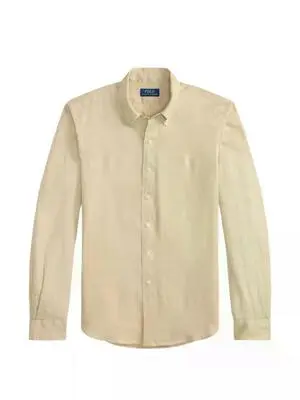 Polo Ralph Lauren Button-down Embroidered-logo Shirt - Neutrals