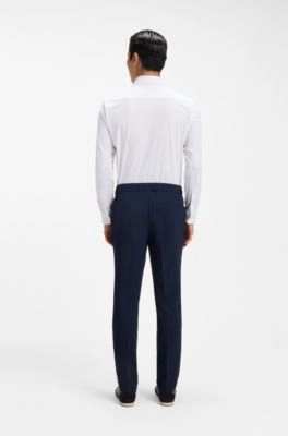 BOSS Slim-fit Performance Shirt In Stretch Jersey - Patterned