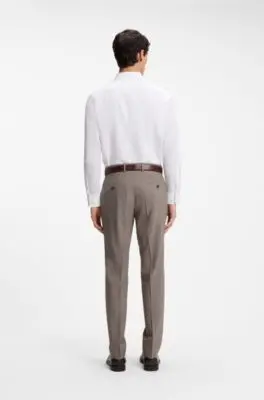 BOSS Regular-fit Shirt In Micro-structured Italian Cotton