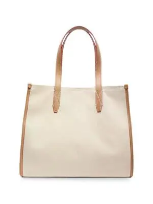 LANCEL Graphic Print Canvas Tote Bag