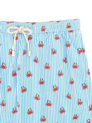 MC2 SAINT BARTH Striped Swim Shorts With Crab Print