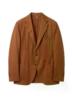 SANTANIELLO Single-breasted Chain-link Blazer - Brown