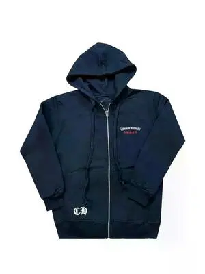 Chrome Hearts American Flag-print Fleece Hoodie - Blue