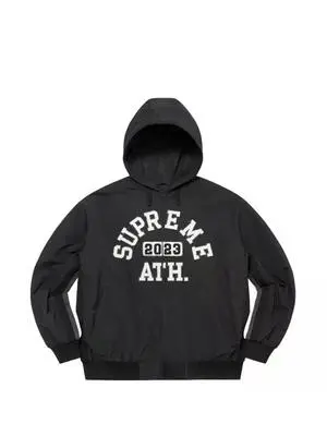 Supreme Applique Hooded Track Jacket - Black