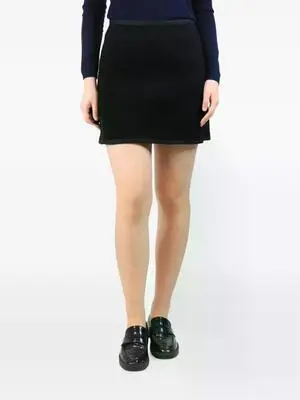 LOUIS VUITTON Textured Notched Mini Skirt