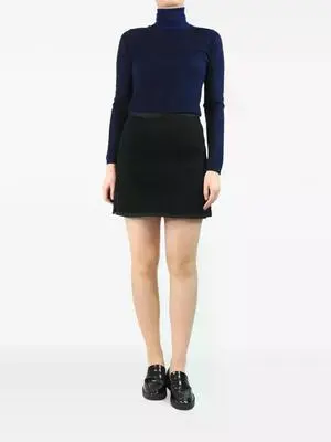 LOUIS VUITTON Textured Notched Mini Skirt
