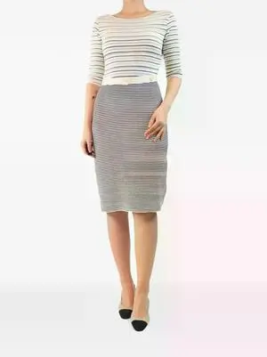 Dior Striped Knitted Mid-length Dress