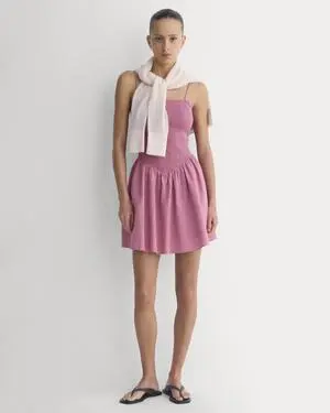 Everlane Gauze Smocked Mini Dress - Heather Rose