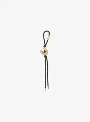 Michael Kors Letter "u" Bag Charm With Speckled Cord - Gold
