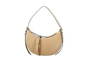 Tory Burch Romy Suede Pick Stitch Half Moon Bag