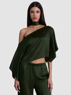 Alice + Olivia Rita Draped Top With Scarf
