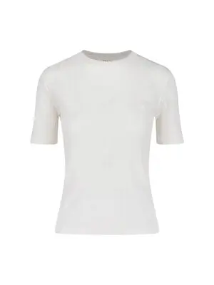 THE ROW Etina" Cotton Knit T-shirt - White