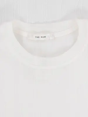 THE ROW Etina" Cotton Knit T-shirt - White