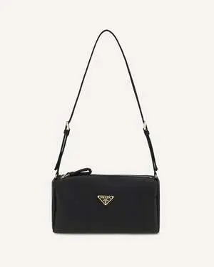Prada Satin Shoulder Bag - Black