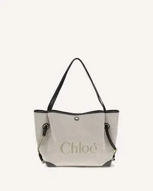 Chloé Clover Tote Bag In Canvas - Grey