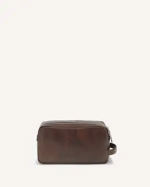 Brunello Cucinelli Leather Beauty Case - Brown