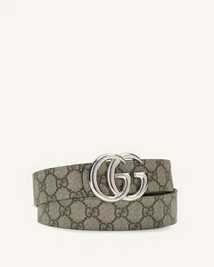 Gucci Gg Marmont Reversible Belt - Beige