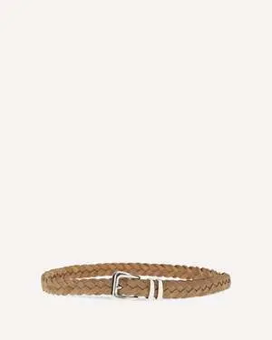 Brunello Cucinelli Leather Woven Belt
