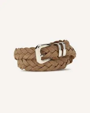 Brunello Cucinelli Leather Woven Belt