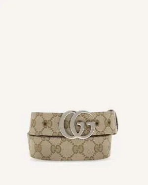 Gucci Gg Marmont Belt In Gg Fabric - Beige
