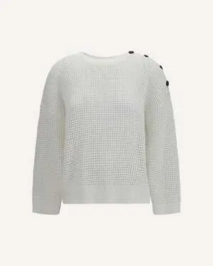 Brunello Cucinelli Openwork Weater With Houlder Button