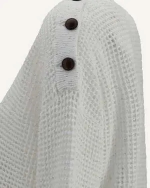 Brunello Cucinelli Openwork Weater With Houlder Button