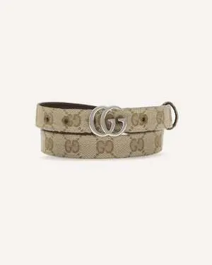 Gucci Slim Gg Marmont Belt With Double G Buckle