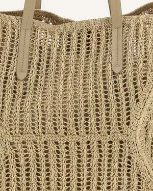 Brunello Cucinelli Raffia Shoulder Bag - Beige