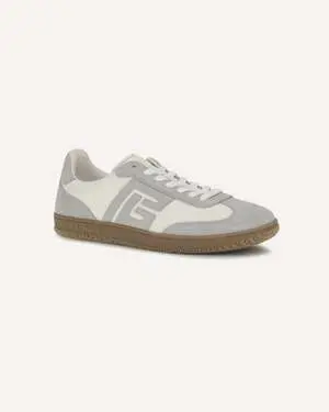 Balmain Swan Sneakers In Suede And Smooth Leather