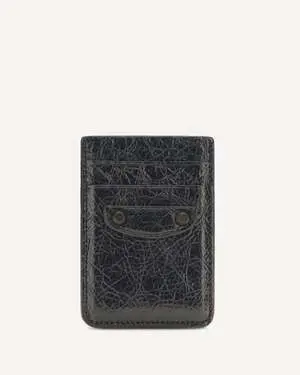 Balenciaga Le City Magnetic Card Holder - Black