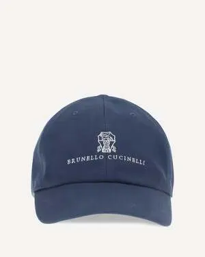 Brunello Cucinelli Logo Baseball Cap - Blue
