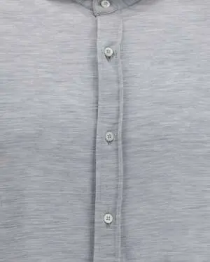 Brunello Cucinelli Sik And Cotton Jersey Shirt With Spread Coar Mae
