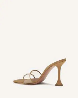 Amina Muaddi Andreea Glass Mule Sandals