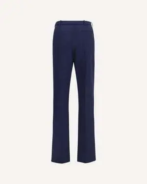 Balenciaga Slim Tailored Stretch Wool Twill Pants - Blue