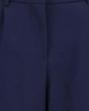 Balenciaga Slim Tailored Stretch Wool Twill Pants - Blue