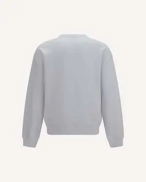 Dolce & Gabbana Cotton Sweatshirt With Logo Plaque - White